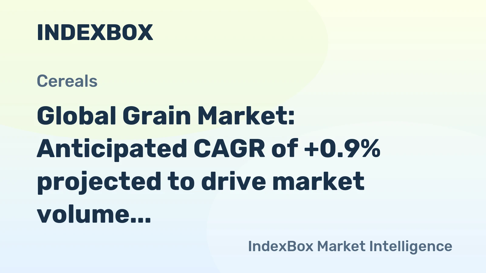 Global Grain Market: Anticipated CAGR of +0.9% projected to drive market volume to 3,466M tons by 2035