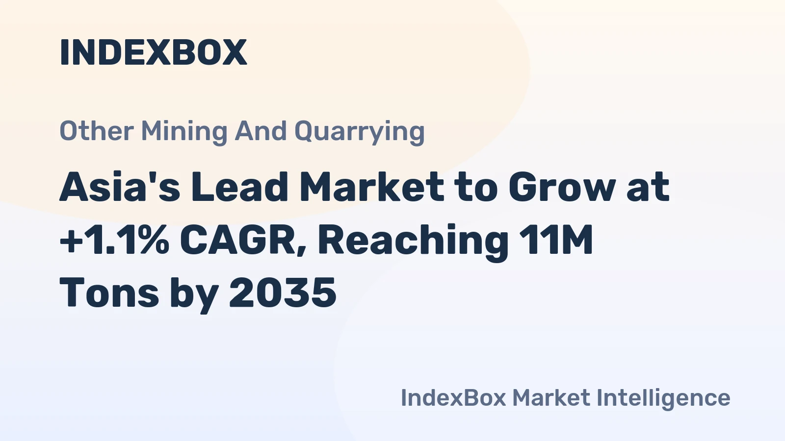 Asia's Lead Market to Grow at +1.1% CAGR, Reaching 11M Tons by 2035