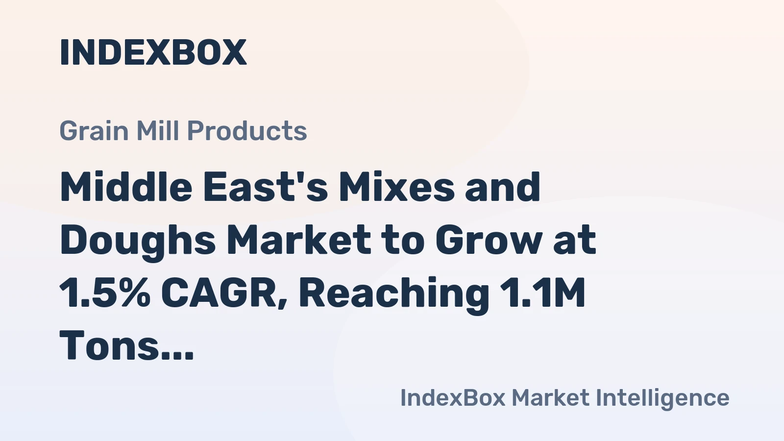 Middle East's Mixes and Doughs Market to Grow at 1.5% CAGR, Reaching 1.1M Tons by 2035