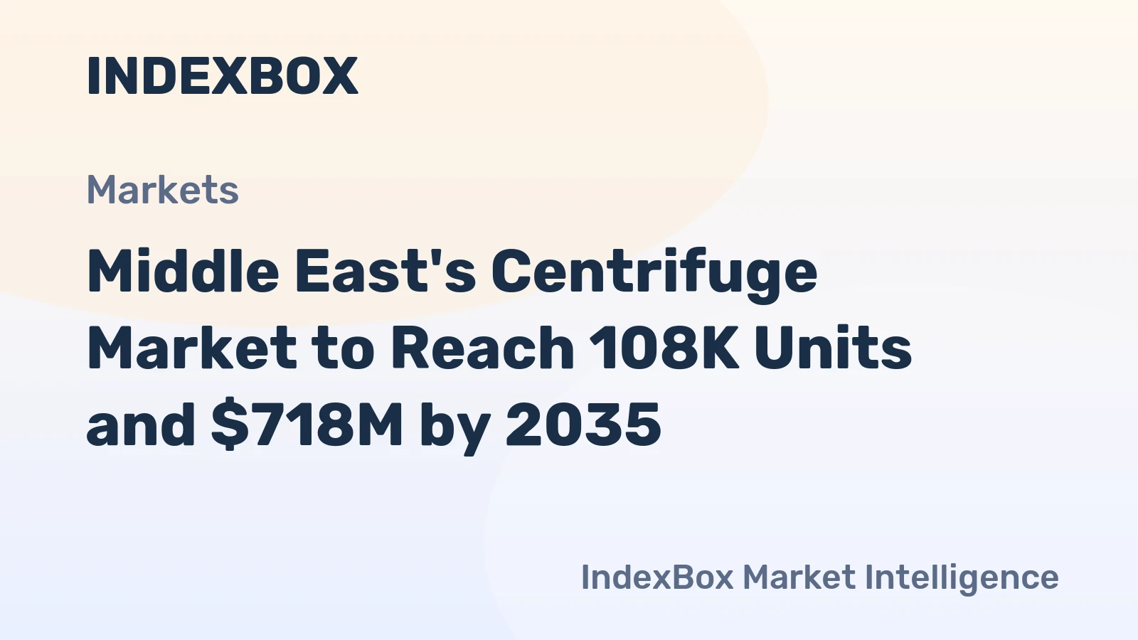 Middle East's Centrifuge Market to Reach 108K Units and $718M by 2035