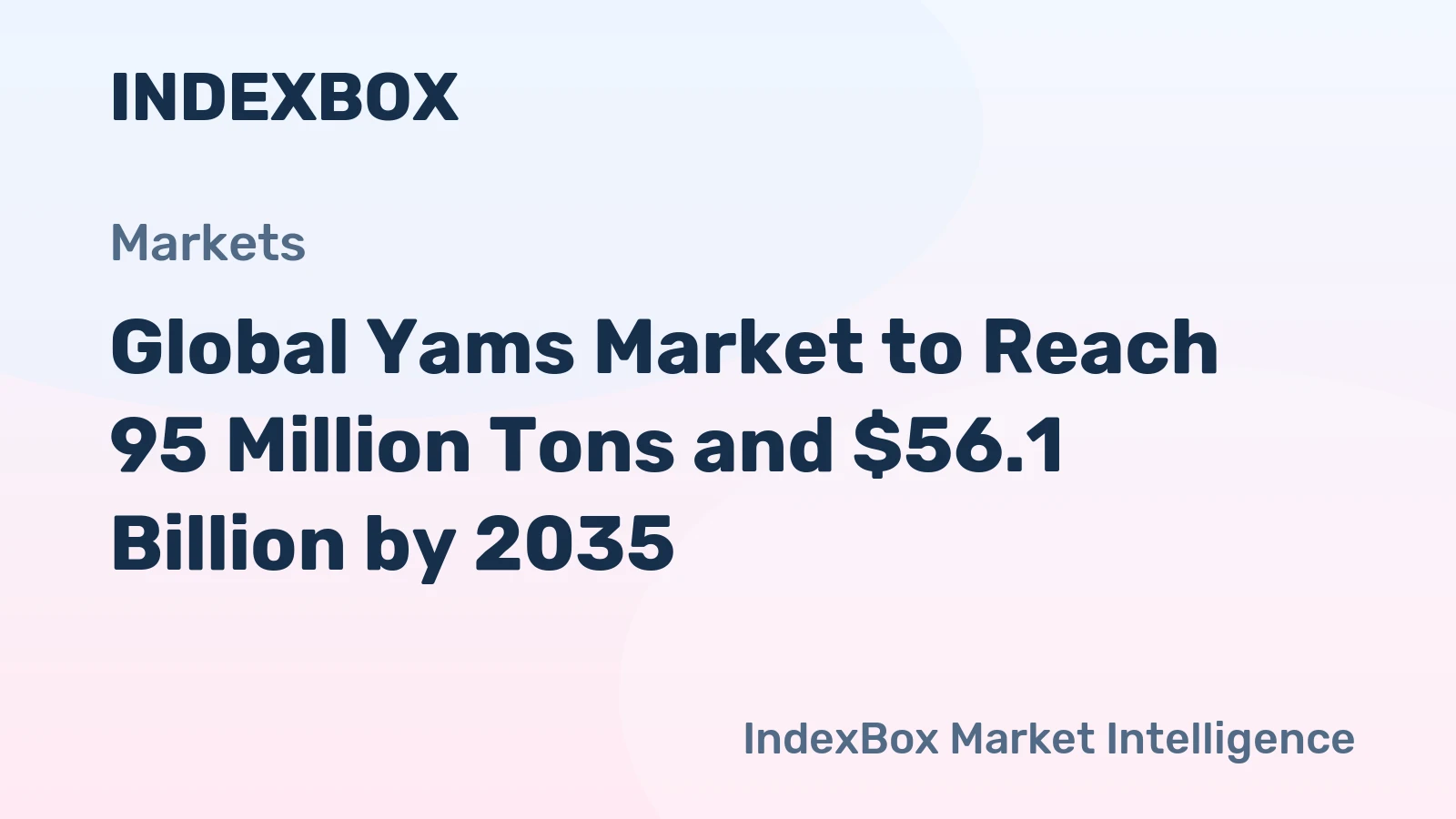 Global Yams Market to Reach 95 Million Tons and $56.1 Billion by 2035