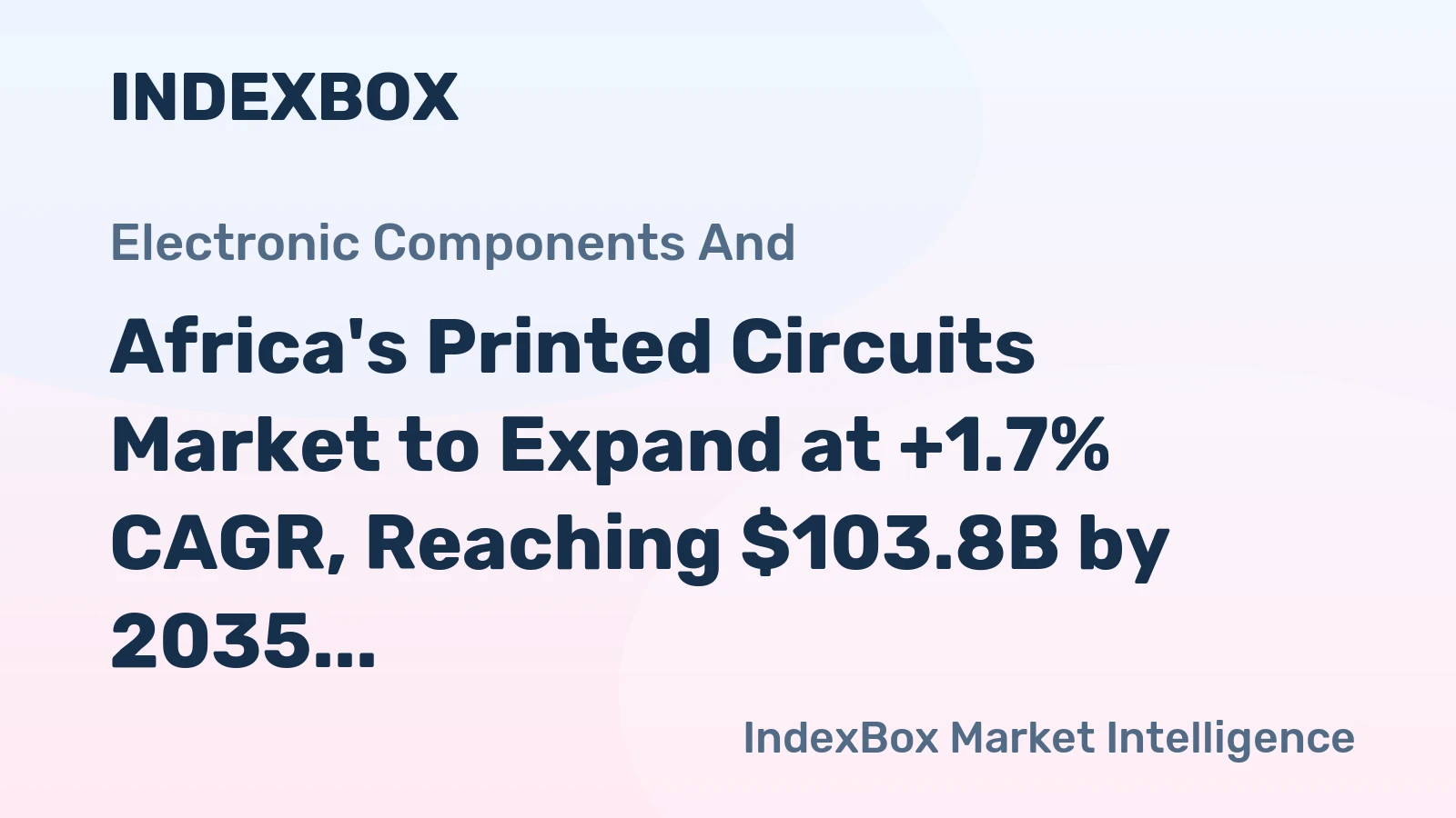 Africa's Printed Circuits Market to Expand at +1.7% CAGR, Reaching $103.8B by 2035