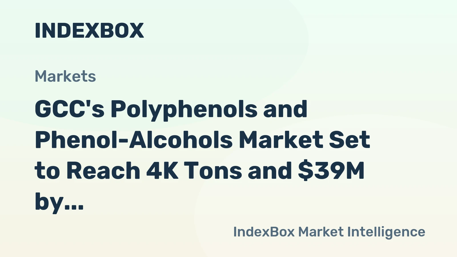 GCC's Polyphenols and Phenol-Alcohols Market Set to Reach 4K Tons and $39M by 2035