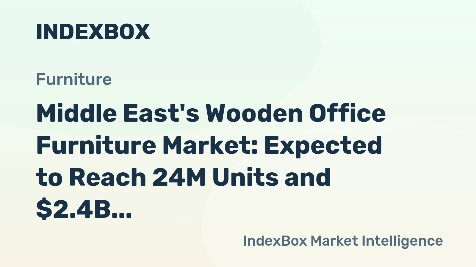 Middle East's Wooden Office Furniture Market: Expected to Reach 24M Units and $2.4B by 2035