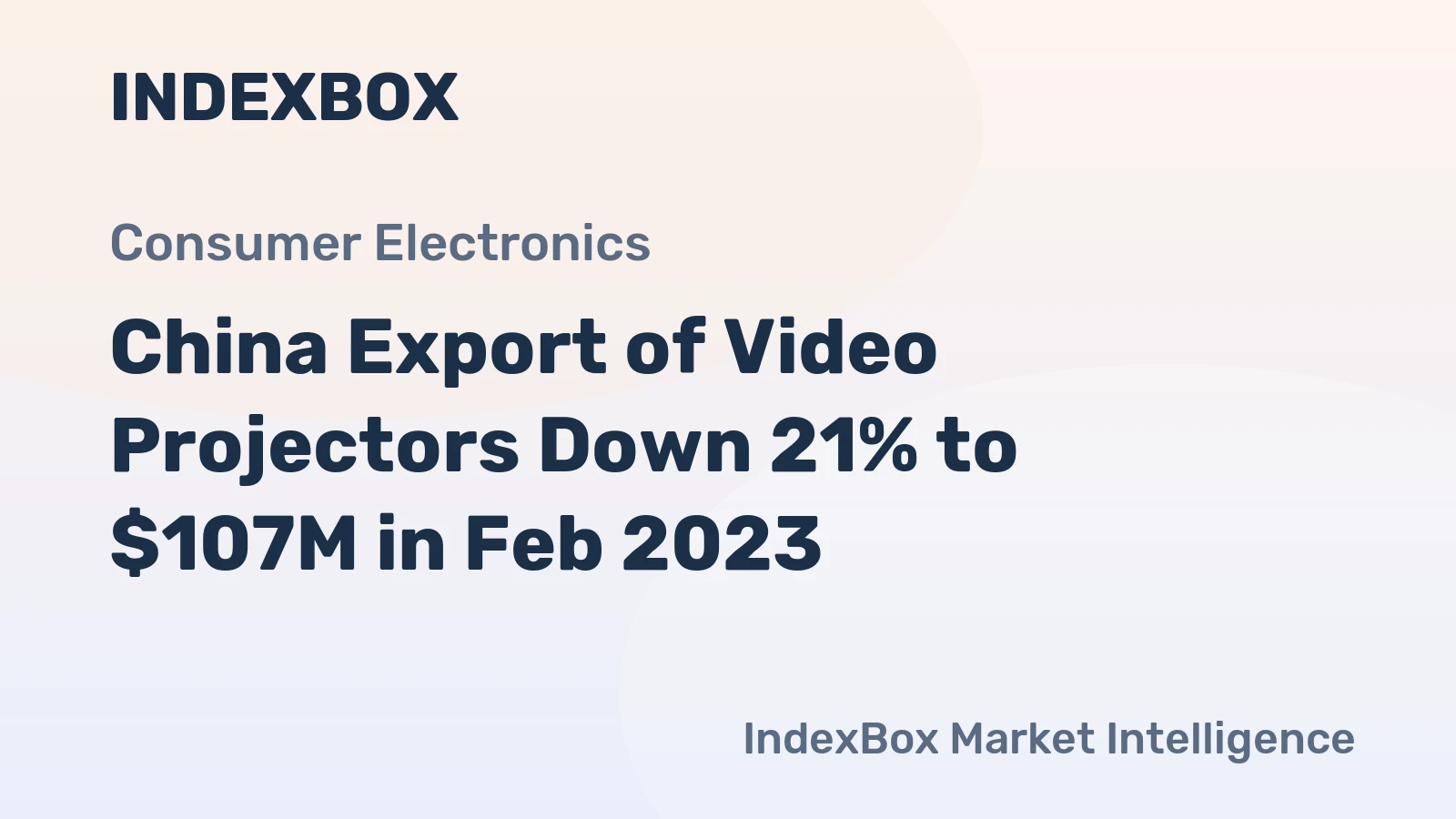 China Export of Video Projectors Down 21% to $107M in Feb 2023