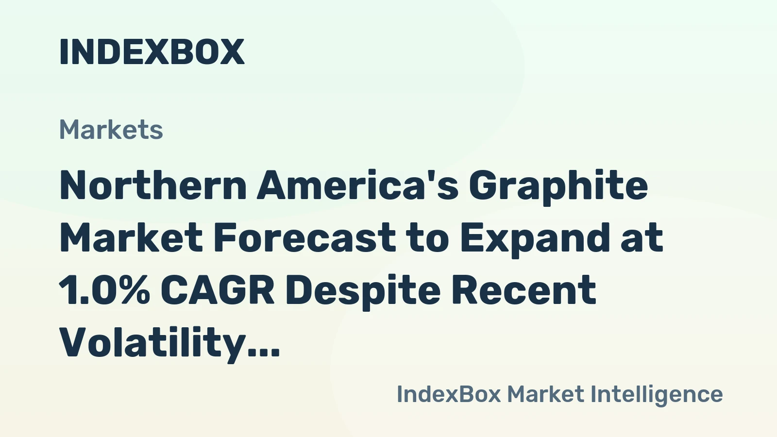 Northern America's Graphite Market Forecast to Expand at 1.0% CAGR Despite Recent Volatility