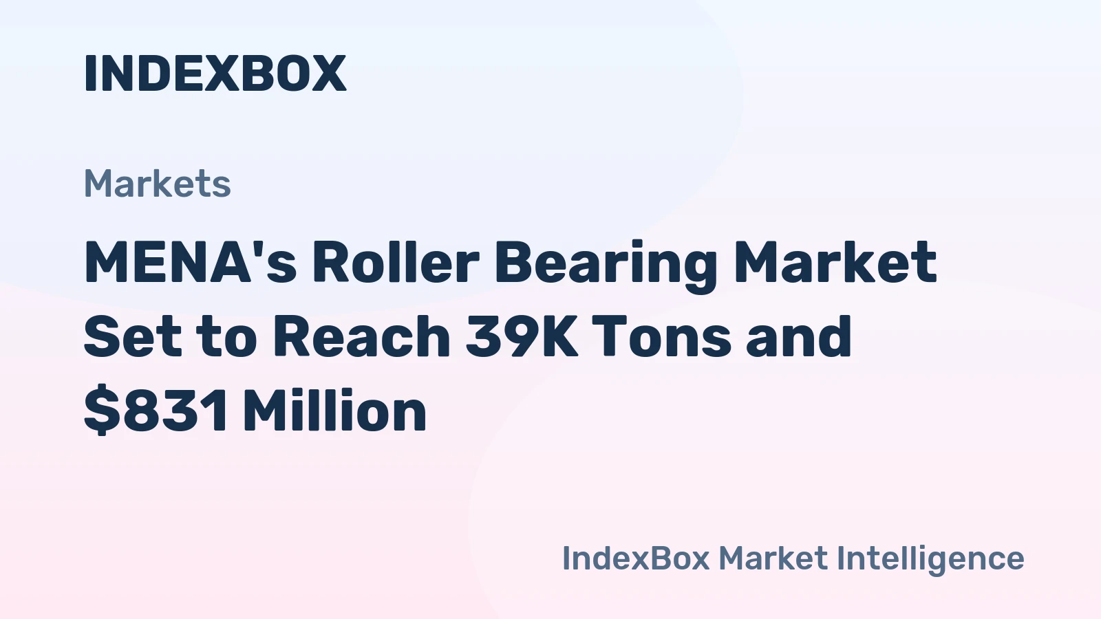 MENA's Roller Bearing Market Set to Reach 39K Tons and $831 Million