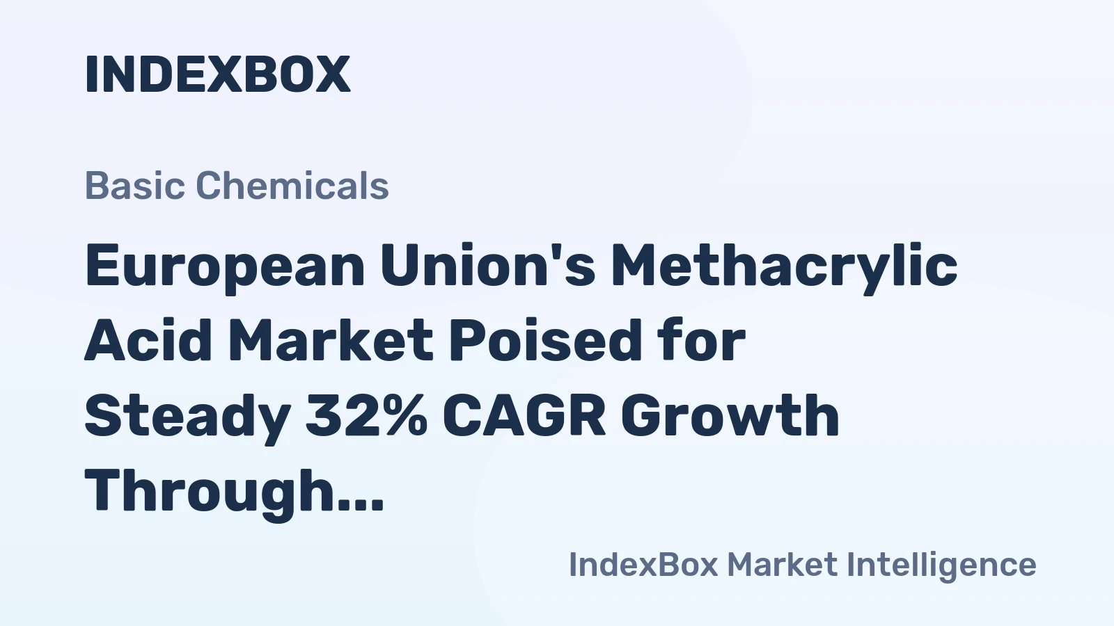 European Union's Methacrylic Acid Market Poised for Steady 32% CAGR Growth Through 2035