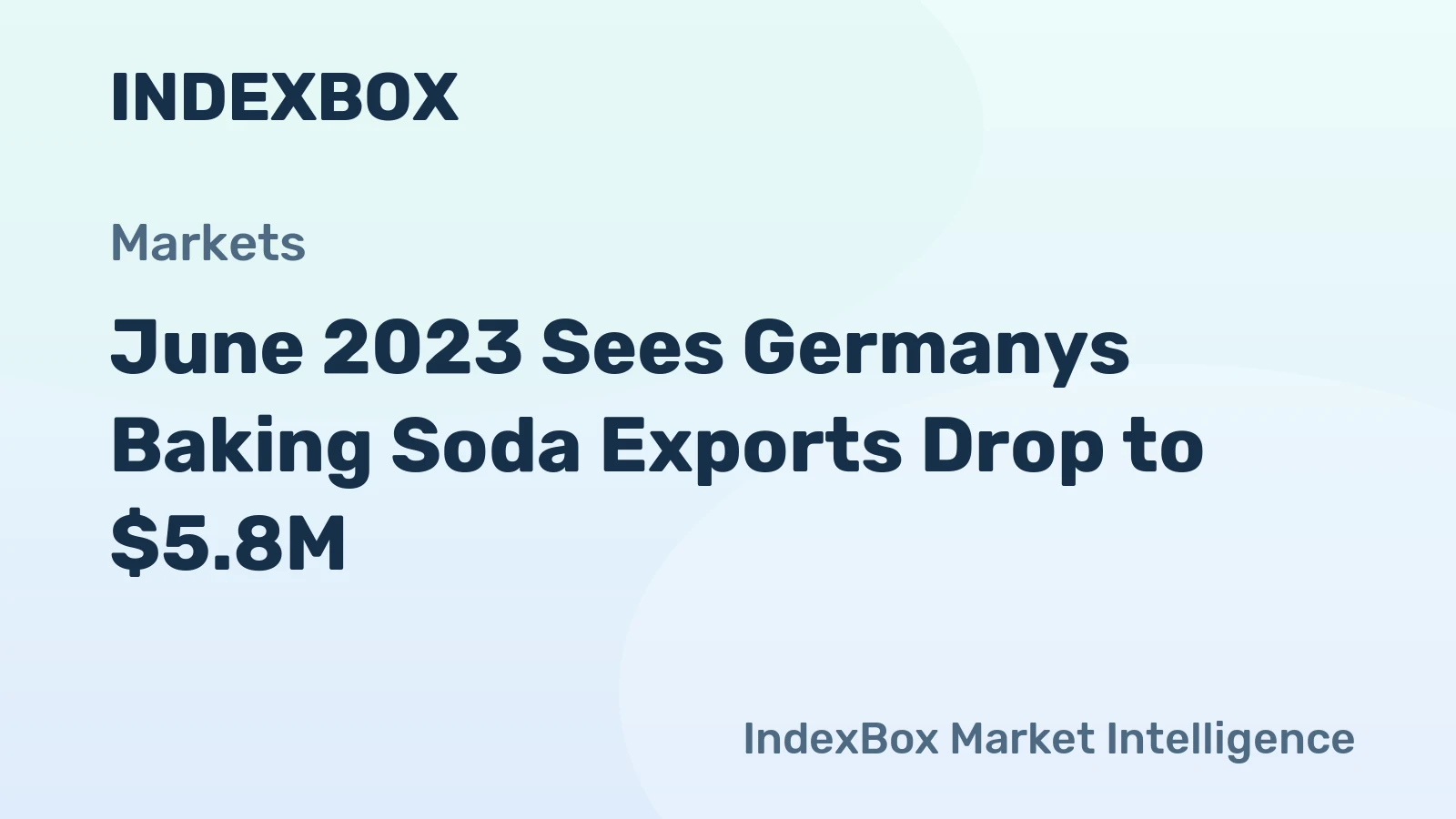 June 2023 Sees Germanys Baking Soda Exports Drop to $5.8M