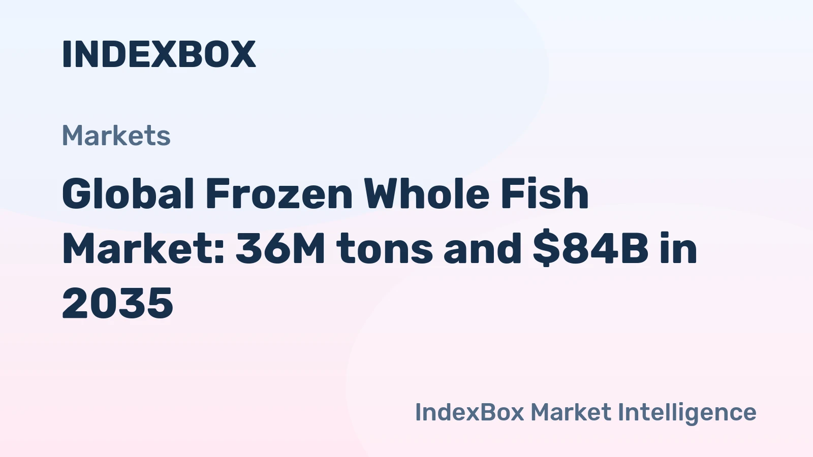 Global Frozen Whole Fish Market: 36M tons and $84B in 2035