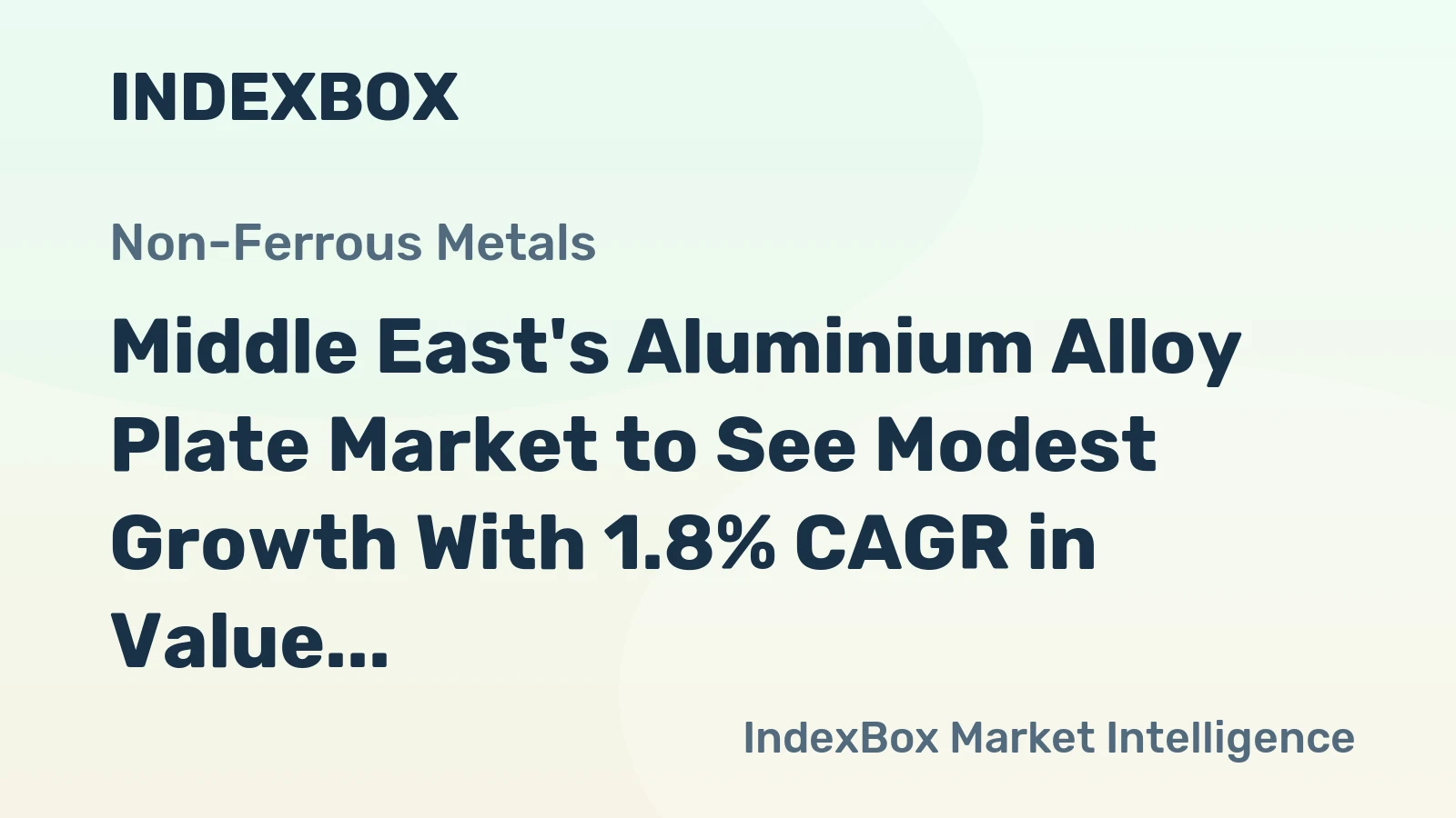 Middle East's Aluminium Alloy Plate Market to See Modest Growth With 1.8% CAGR in Value