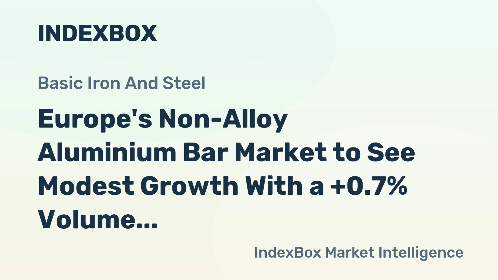 Europe's Non-Alloy Aluminium Bar Market to See Modest Growth With a +0.7% Volume CAGR Through 2035