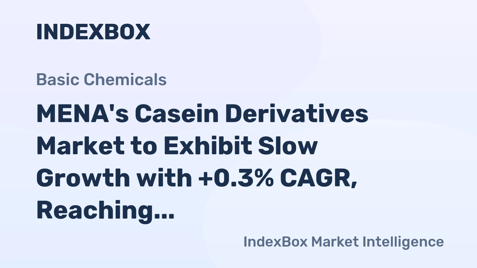 MENA's Casein Derivatives Market to Exhibit Slow Growth with +0.3% CAGR, Reaching $209M by 2035