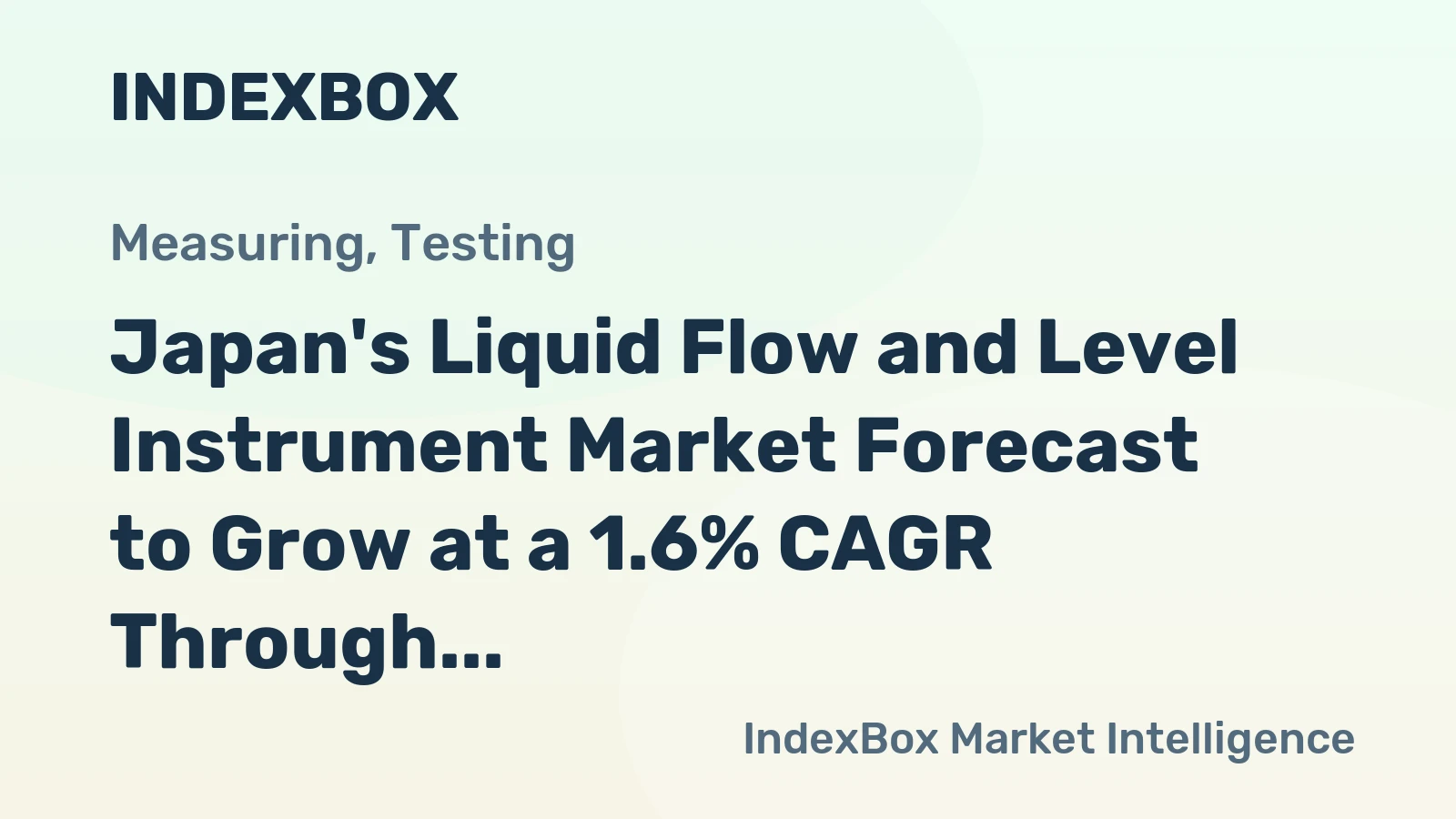 Japan's Liquid Flow and Level Instrument Market Forecast to Grow at a 1.6% CAGR Through 2035