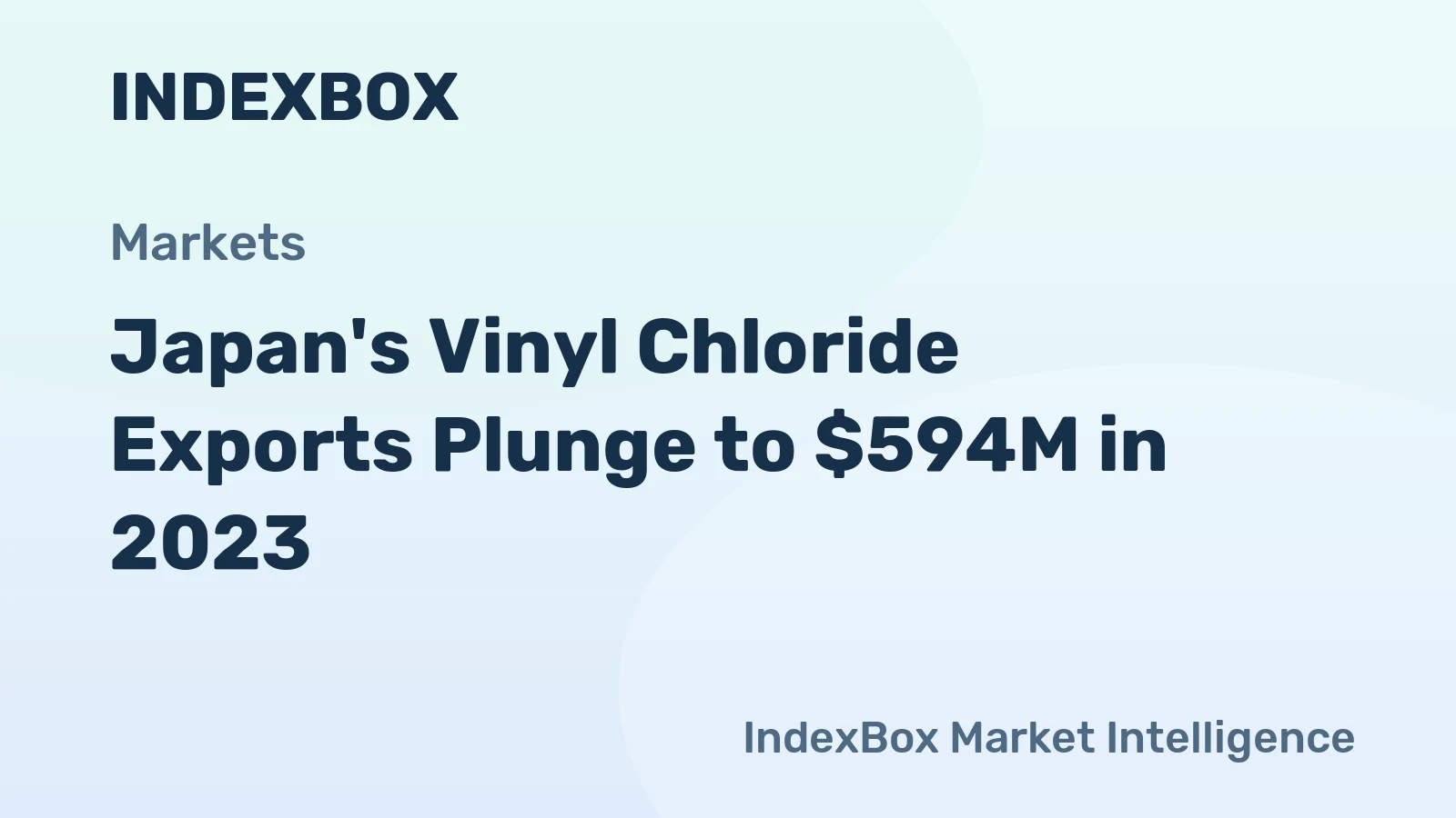 Japan's Vinyl Chloride Exports Plunge to $594M in 2023