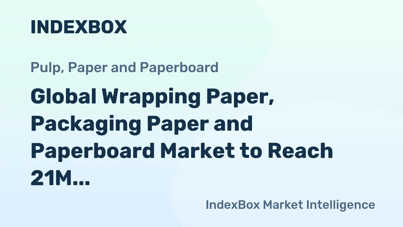 Global Wrapping Paper, Packaging Paper and Paperboard Market to Reach 21M tons in Volume and $32.7B in Value by 2035