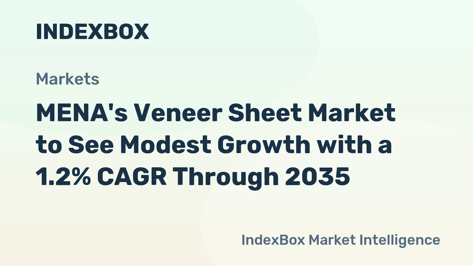 MENA's Veneer Sheet Market to See Modest Growth with a 1.2% CAGR Through 2035