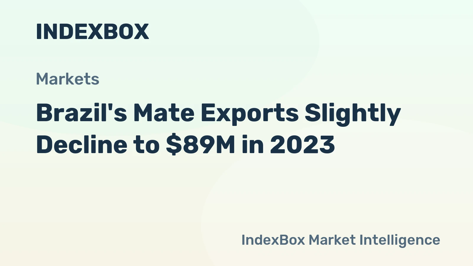 Brazil's Mate Exports Slightly Decline to $89M in 2023