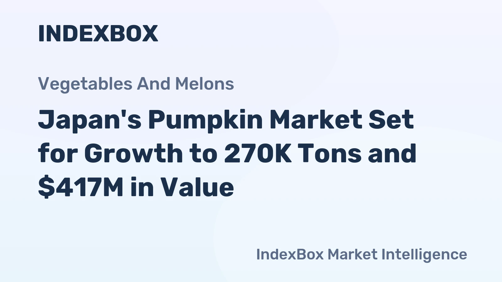 Japan's Pumpkin Market Set for Growth to 270K Tons and $417M in Value