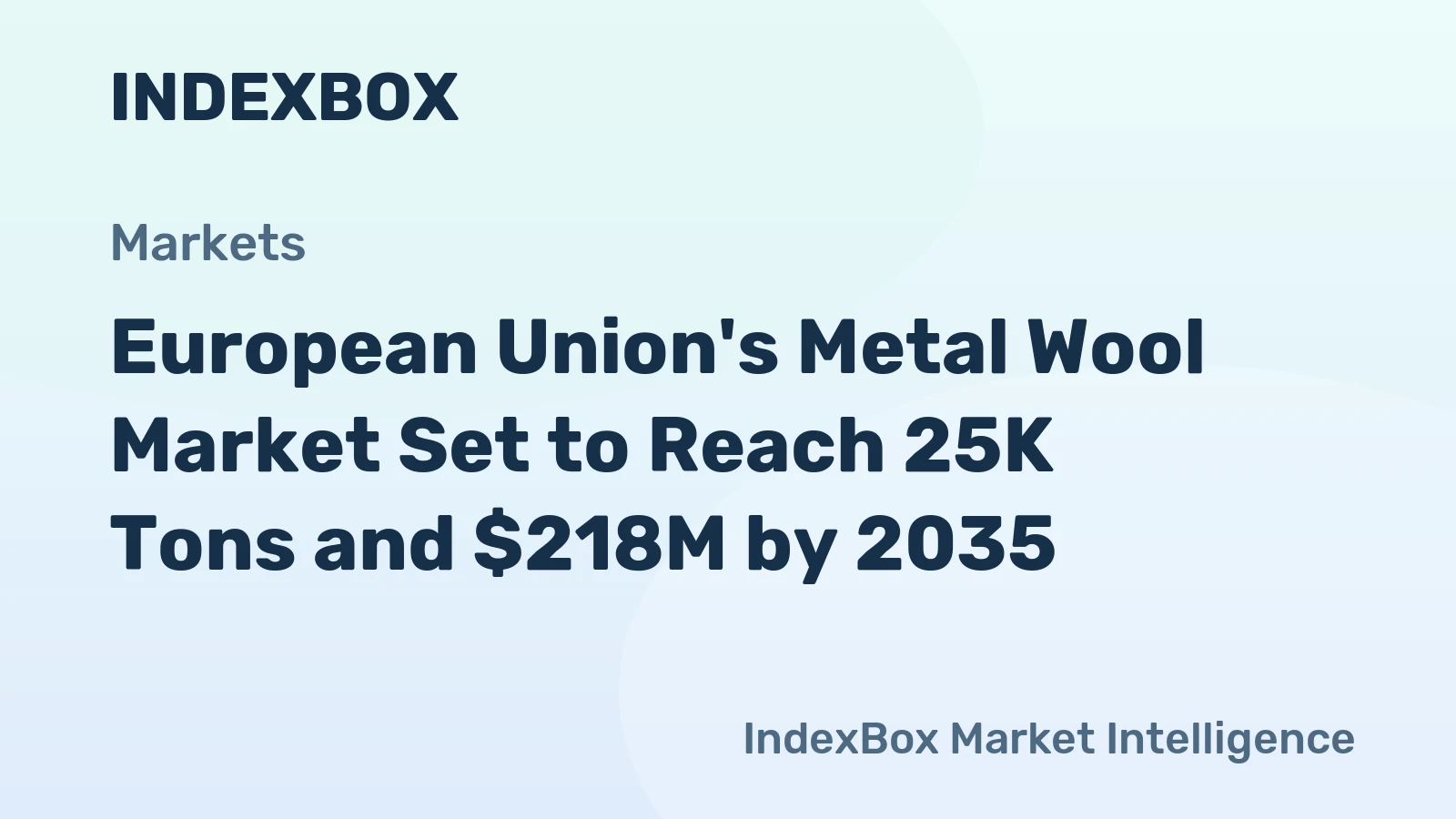 European Union's Metal Wool Market Set to Reach 25K Tons and $218M by 2035