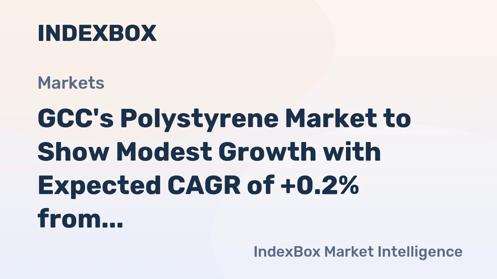 GCC's Polystyrene Market to Show Modest Growth with Expected CAGR of +0.2% from 2024 to 2035