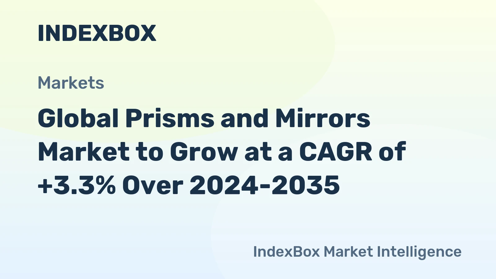 Global Prisms and Mirrors Market to Grow at a CAGR of +3.3% Over 2024-2035