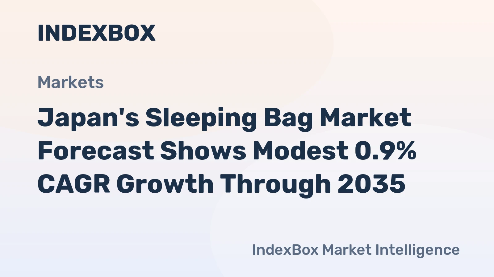 Japan's Sleeping Bag Market Forecast Shows Modest 0.9% CAGR Growth Through 2035