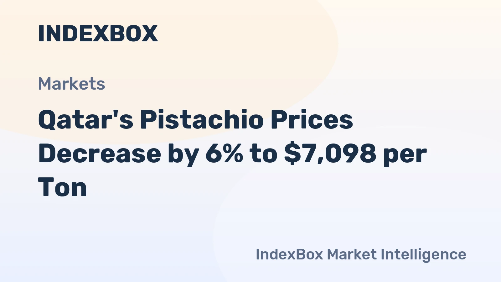 Qatar's Pistachio Prices Decrease by 6% to $7,098 per Ton