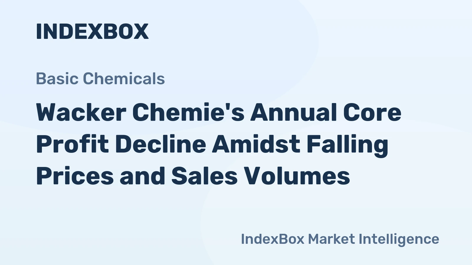 Wacker Chemie's Annual Core Profit Decline Amidst Falling Prices and Sales Volumes