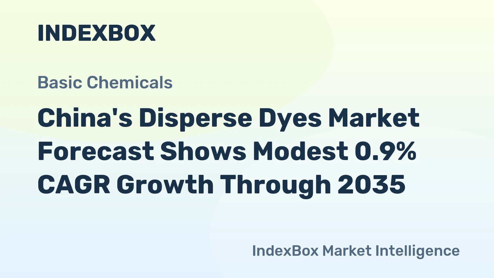 China's Disperse Dyes Market Forecast Shows Modest 0.9% CAGR Growth Through 2035