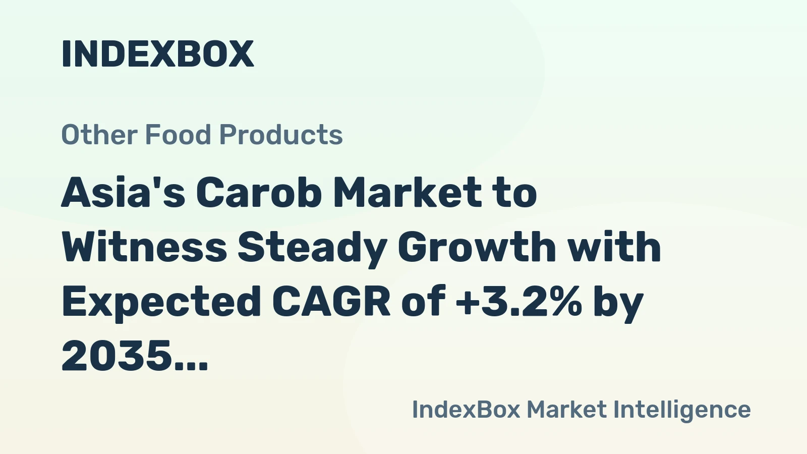 Asia's Carob Market to Witness Steady Growth with Expected CAGR of +3.2% by 2035