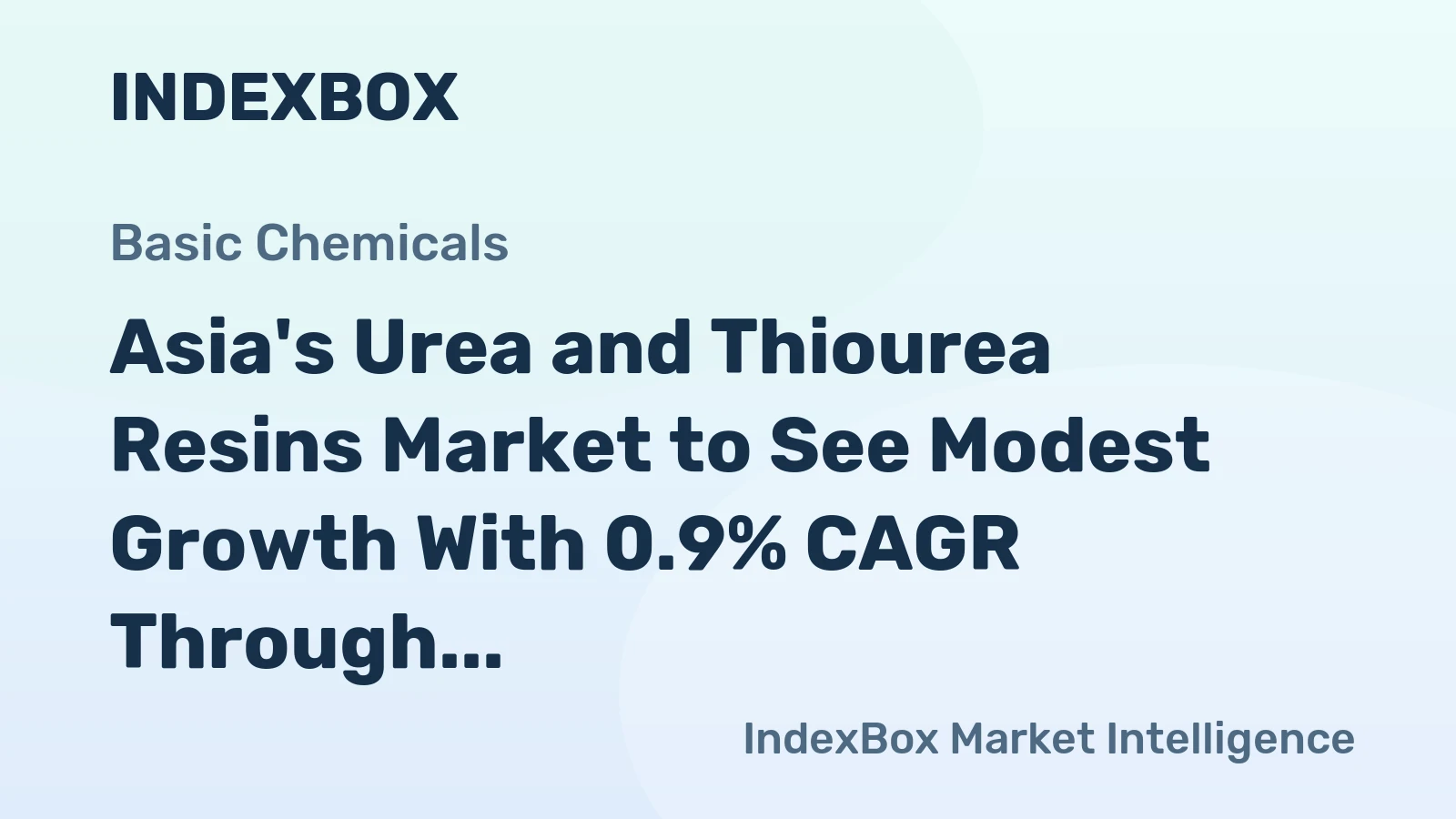 Asia's Urea and Thiourea Resins Market to See Modest Growth With 0.9% CAGR Through 2035