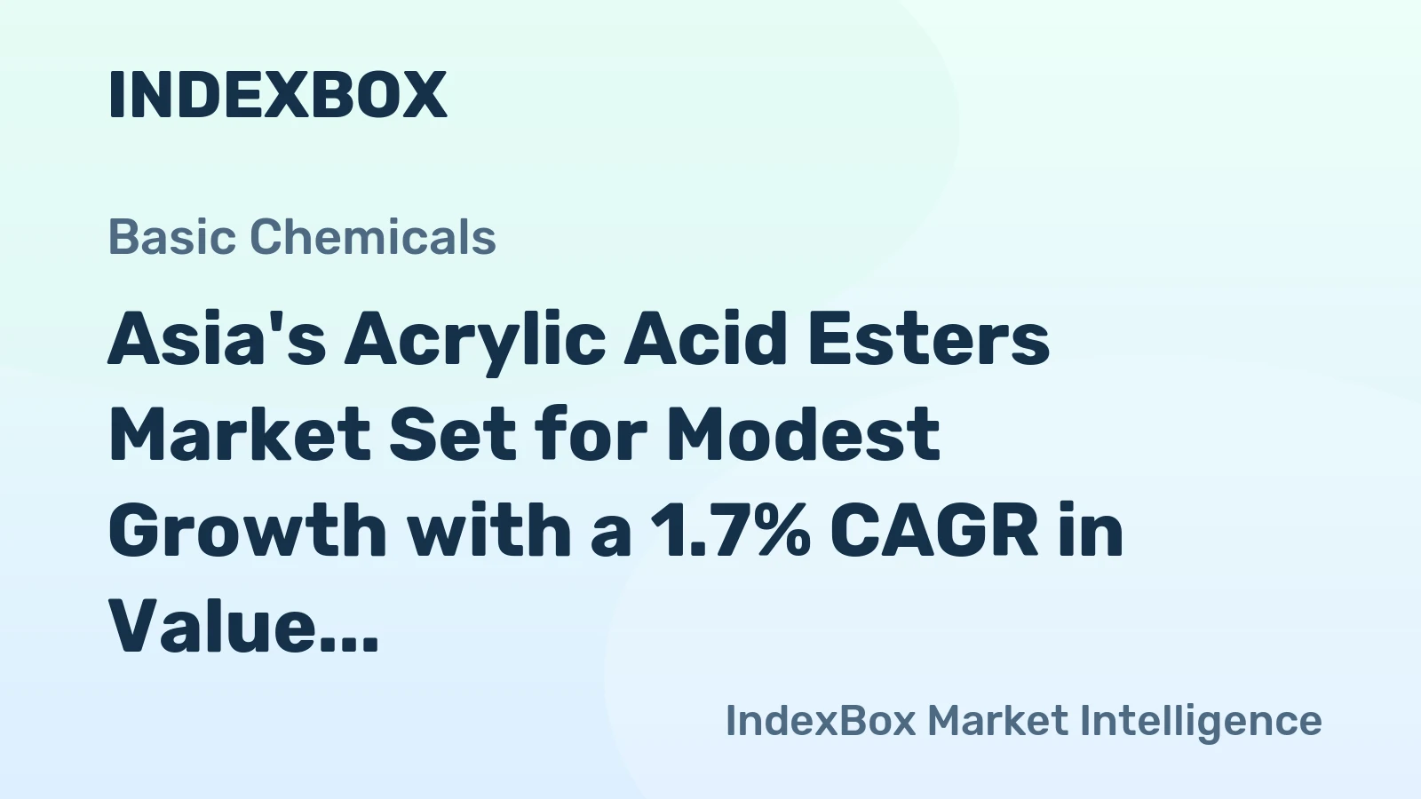 Asia's Acrylic Acid Esters Market Set for Modest Growth with a 1.7% CAGR in Value