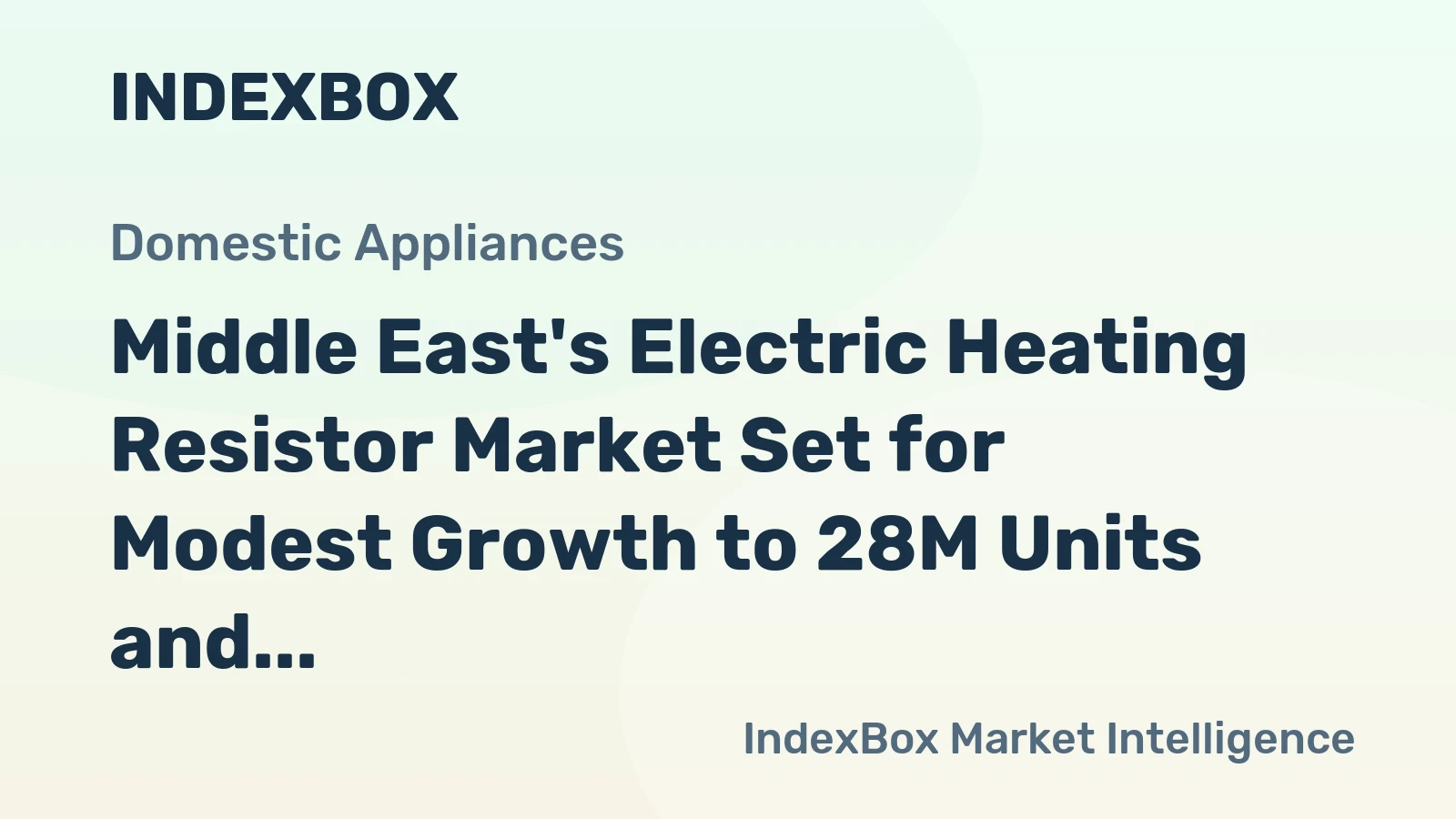 Middle East's Electric Heating Resistor Market Set for Modest Growth to 28M Units and $2.1B Value