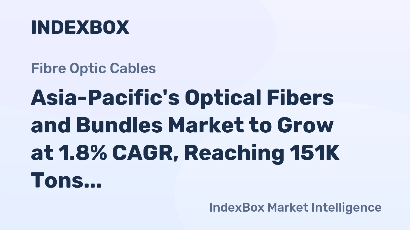 Asia-Pacific's Optical Fibers and Bundles Market to Grow at 1.8% CAGR, Reaching 151K Tons by 2035