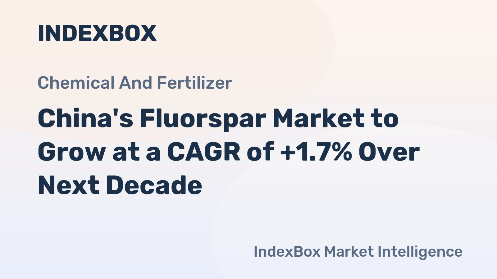 China's Fluorspar Market to Grow at a CAGR of +1.7% Over Next Decade