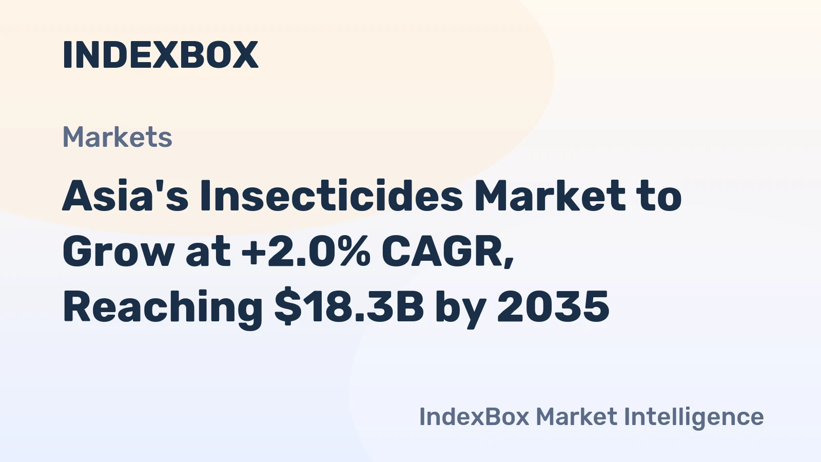 Asia's Insecticides Market to Grow at +2.0% CAGR, Reaching $18.3B by 2035