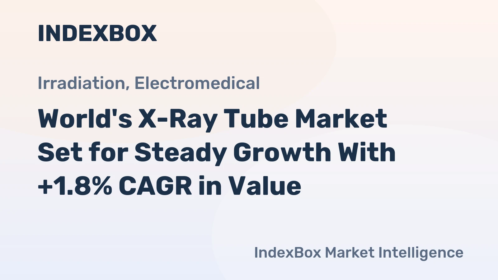 World's X-Ray Tube Market Set for Steady Growth With +1.8% CAGR in Value