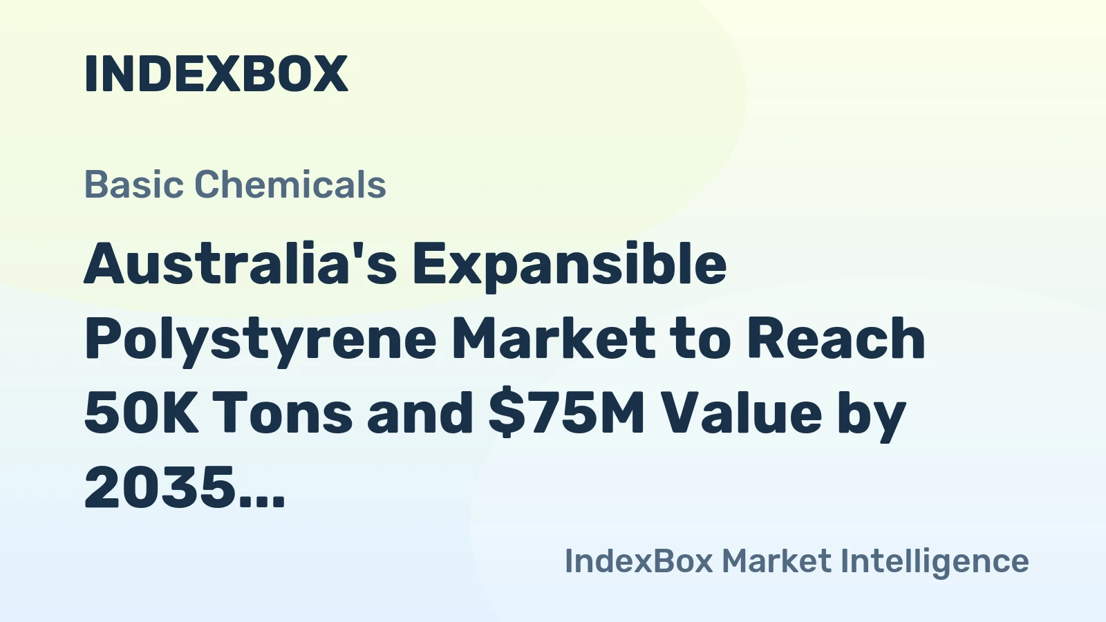 Australia's Expansible Polystyrene Market to Reach 50K Tons and $75M Value by 2035