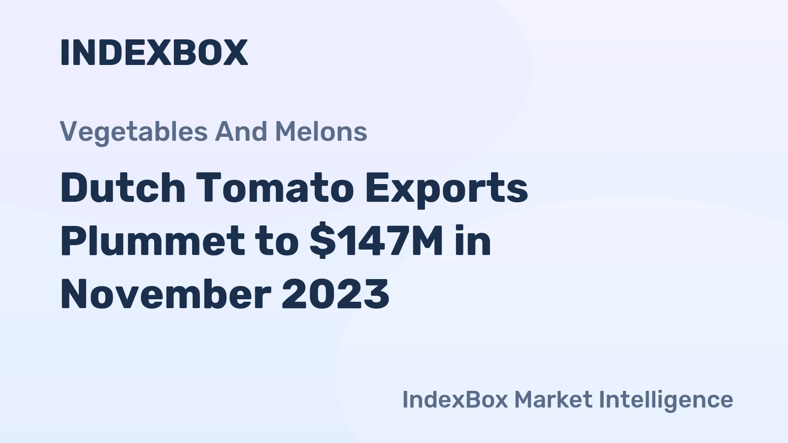 Dutch Tomato Exports Plummet to $147M in November 2023
