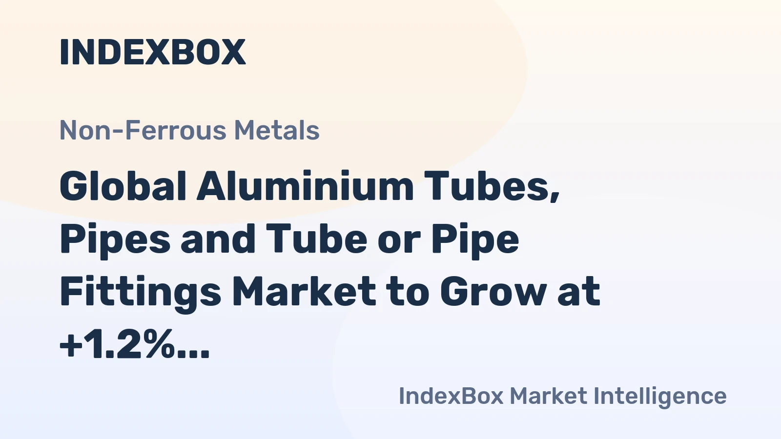 Global Aluminium Tubes, Pipes and Tube or Pipe Fittings Market to Grow at +1.2% CAGR through 2035, Reaching $29.3B in Value