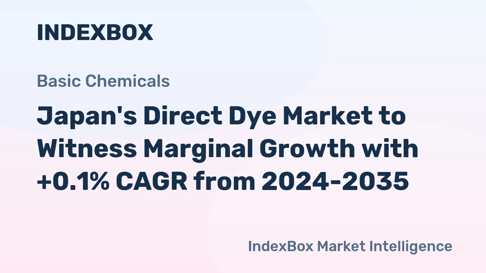 Japan's Direct Dye Market to Witness Marginal Growth with +0.1% CAGR from 2024-2035