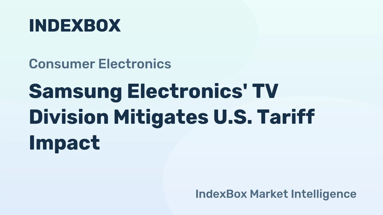 Samsung Electronics' TV Division Mitigates U.S. Tariff Impact