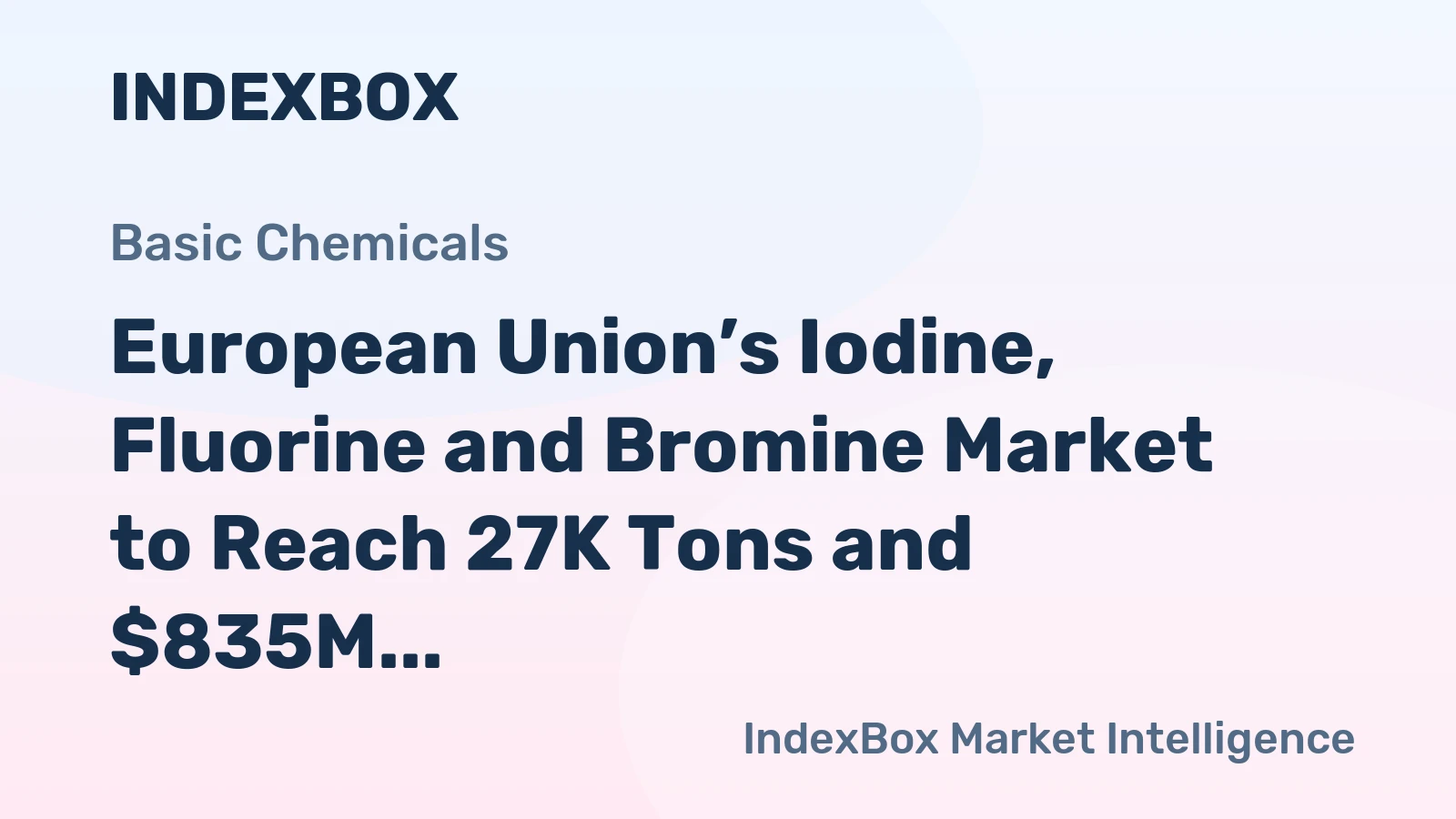 European Union’s Iodine, Fluorine and Bromine Market to Reach 27K Tons and $835M by 2035