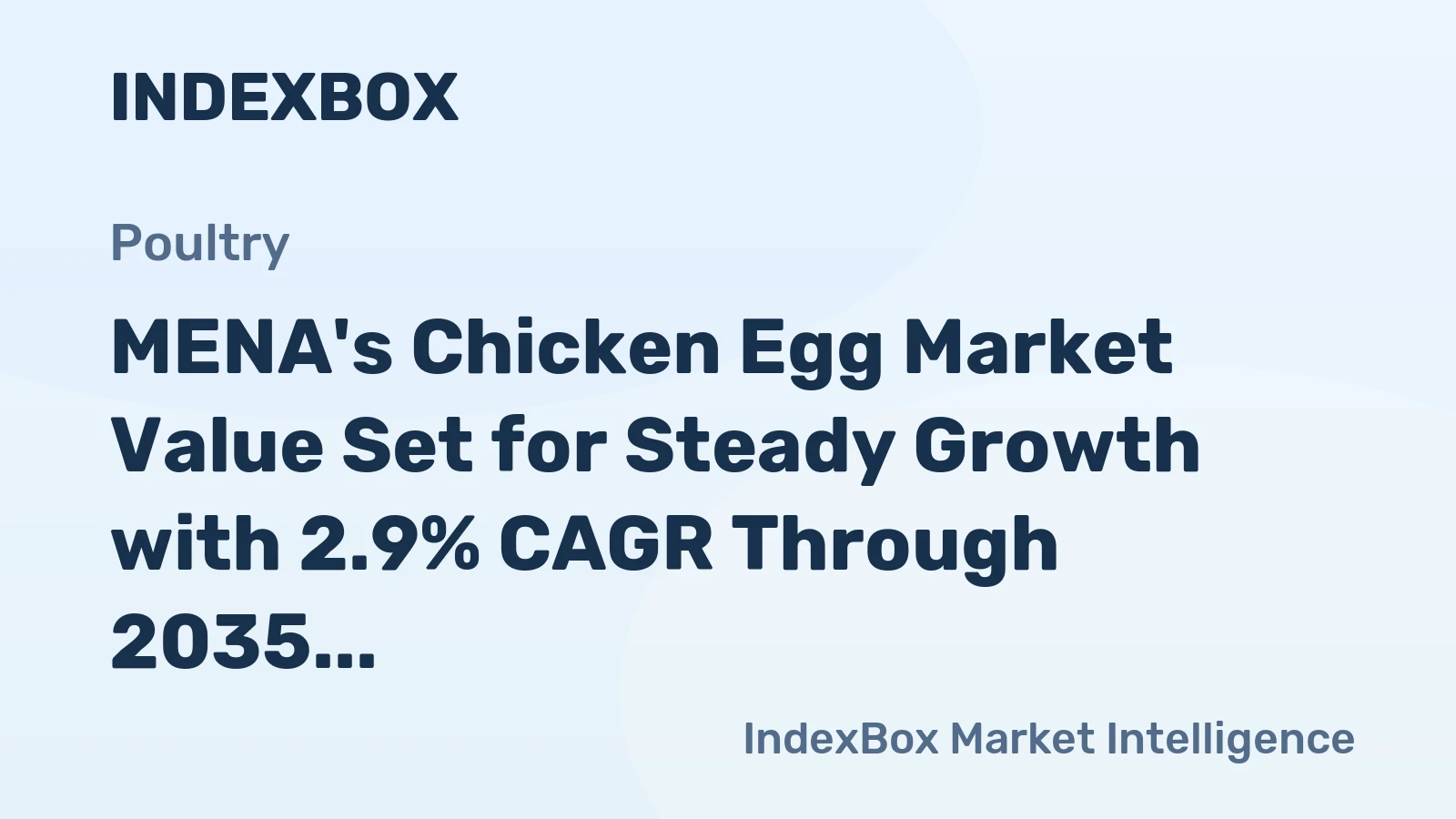 MENA's Chicken Egg Market Value Set for Steady Growth with 2.9% CAGR Through 2035