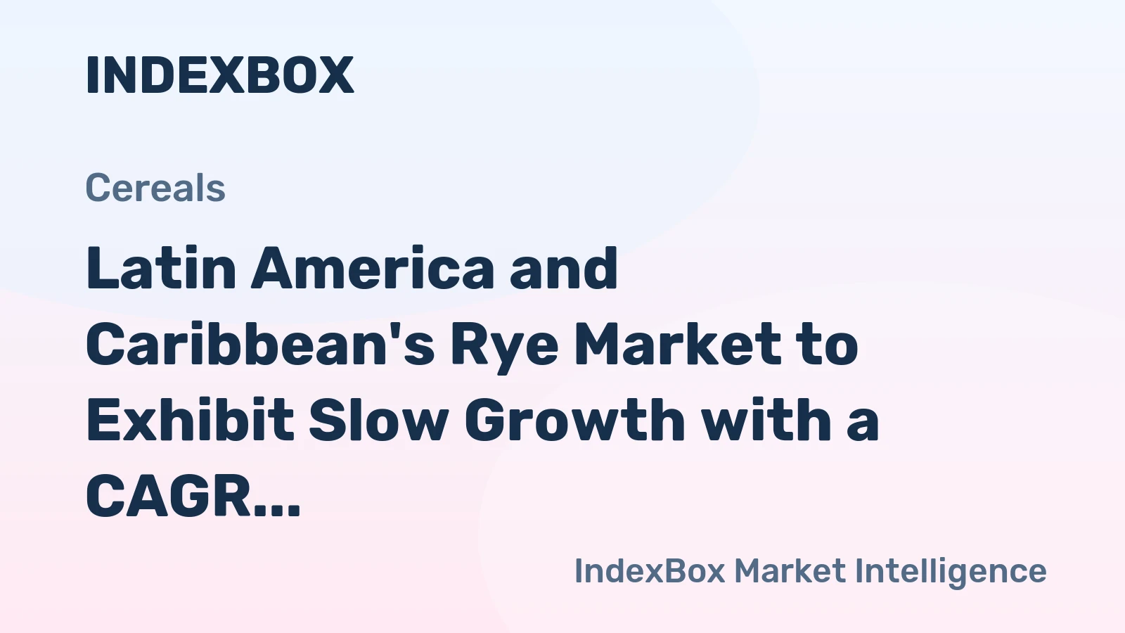 Latin America and Caribbean's Rye Market to Exhibit Slow Growth with a CAGR of +0.8% by 2035