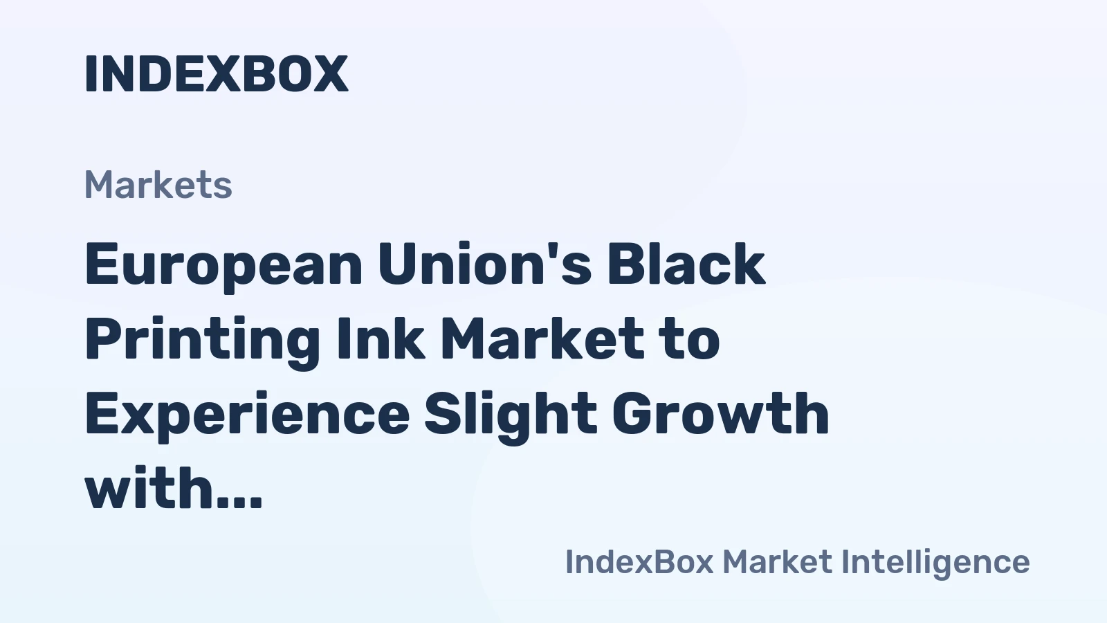 European Union's Black Printing Ink Market to Experience Slight Growth with +1.1% CAGR over the Next Decade