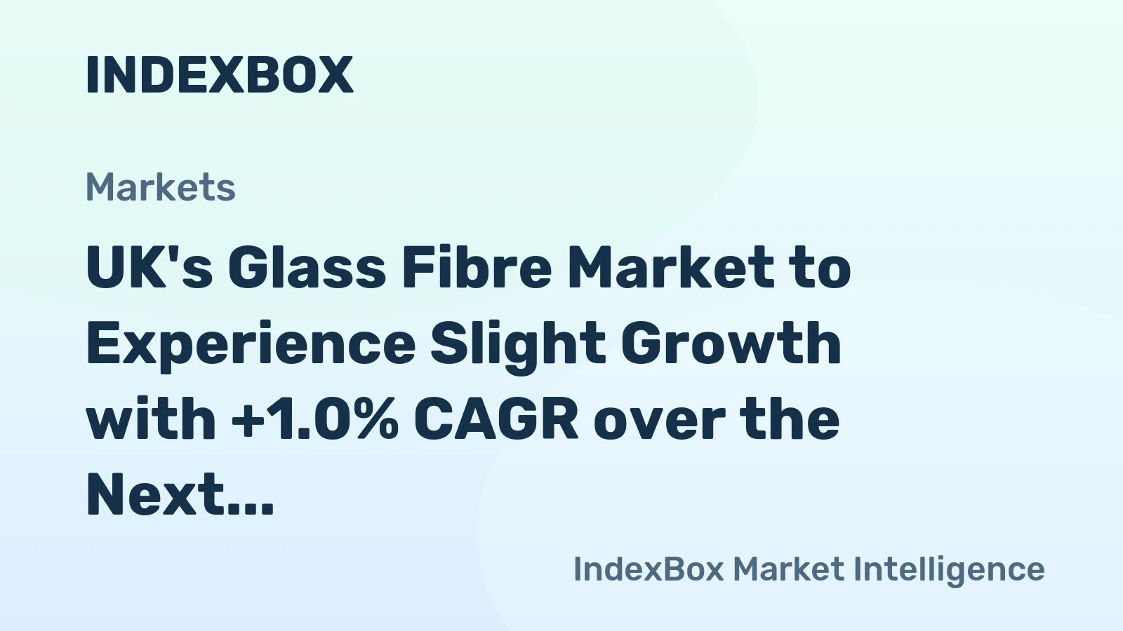 UK's Glass Fibre Market to Experience Slight Growth with +1.0% CAGR over the Next Decade