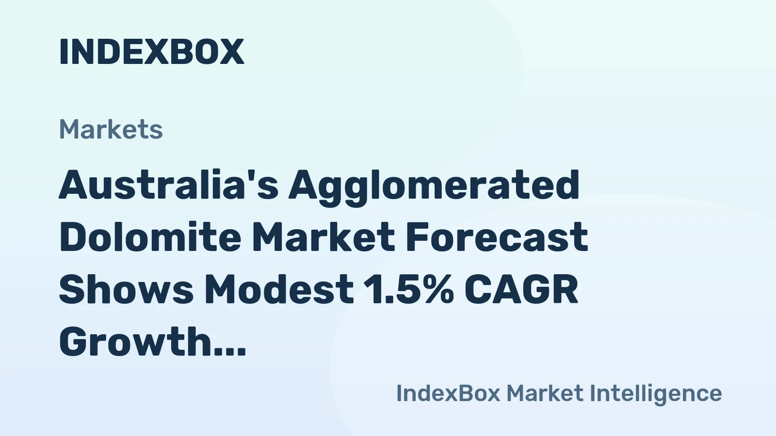Australia's Agglomerated Dolomite Market Forecast Shows Modest 1.5% CAGR Growth Through 2035