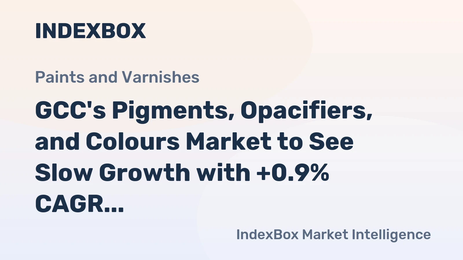 GCC's Pigments, Opacifiers, and Colours Market to See Slow Growth with +0.9% CAGR from 2024 to 2035
